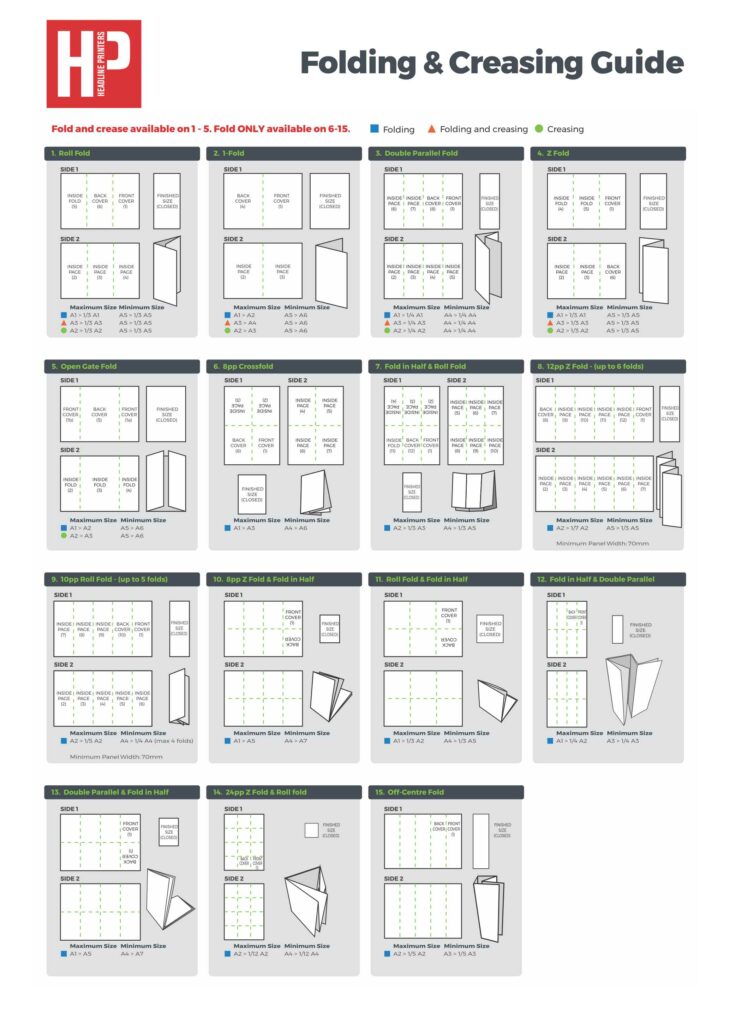 Folding and Creasing Guide | Headline Printers in Havant